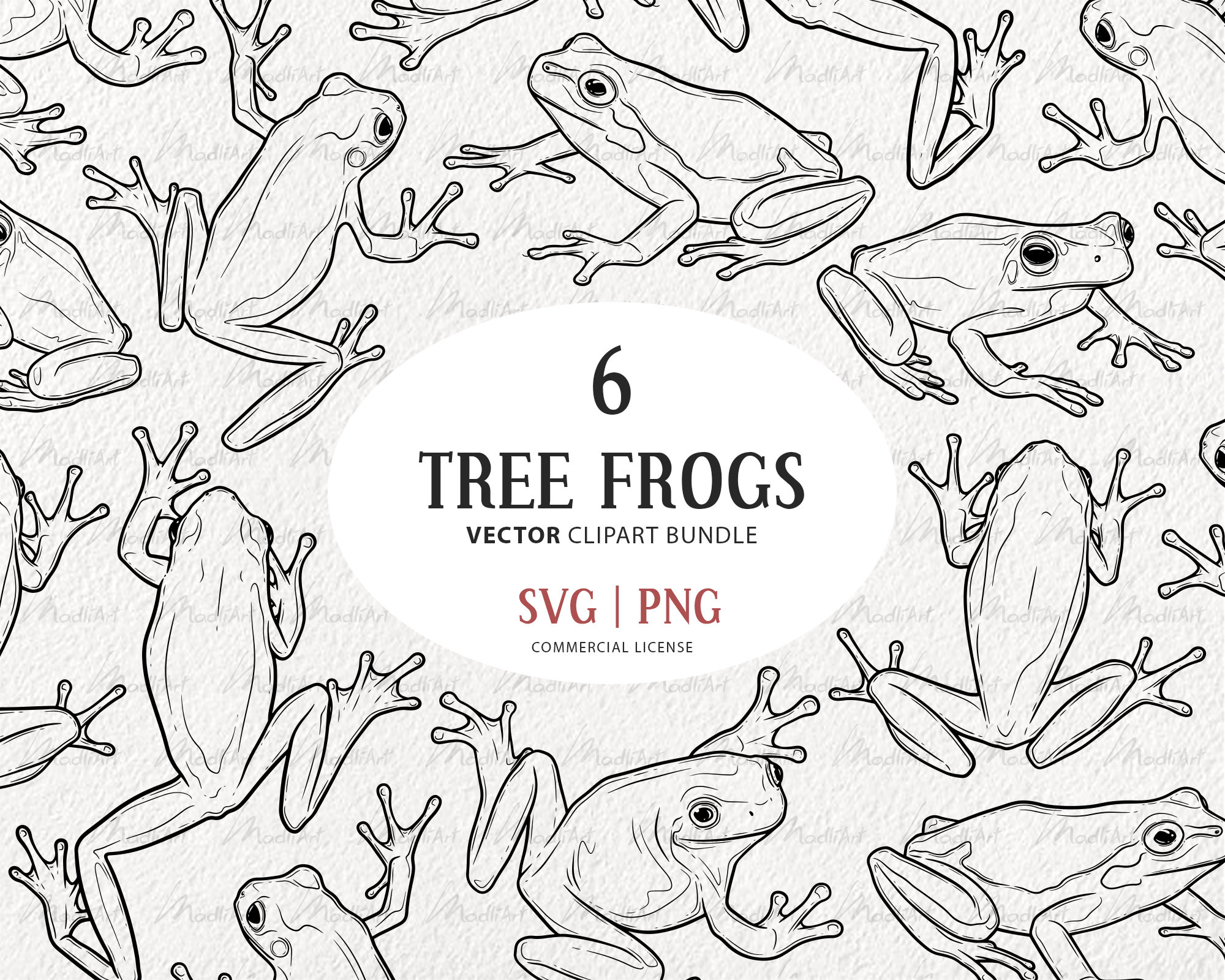 Climbing Tree Frog Drawings