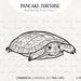 Pancake Tortoise SVG Clipart. Land Turtle Vector Artwork. Cute Turtle ...