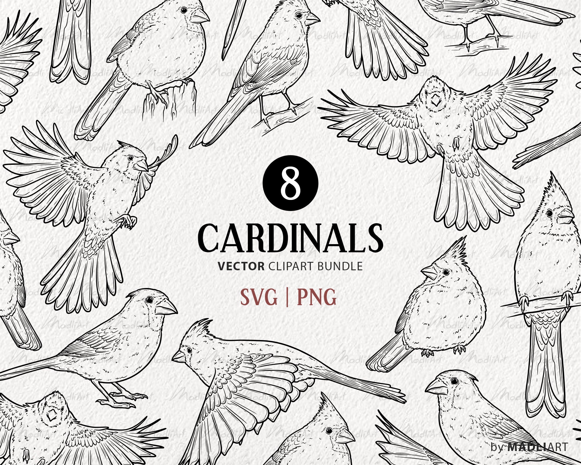 Cardinal Wings Silhouette