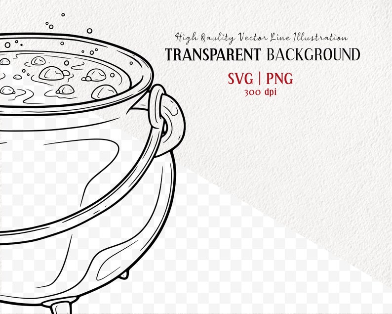 Witch Cauldron SVG Clipart. Witches Brew Vector Art. Wizard - Etsy
