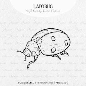Ladybug SVG Clipart. Lady Bug Vector Outline Stamp. Cute Love Bug ...