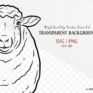 Sheep SVG Clipart. Sheep Clipart Outline Drawing. Sheep Vector Line Art ...