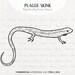 Plague Skink SVG Clipart. Snake Like Lizard Vector Drawing. Blue Tongue ...