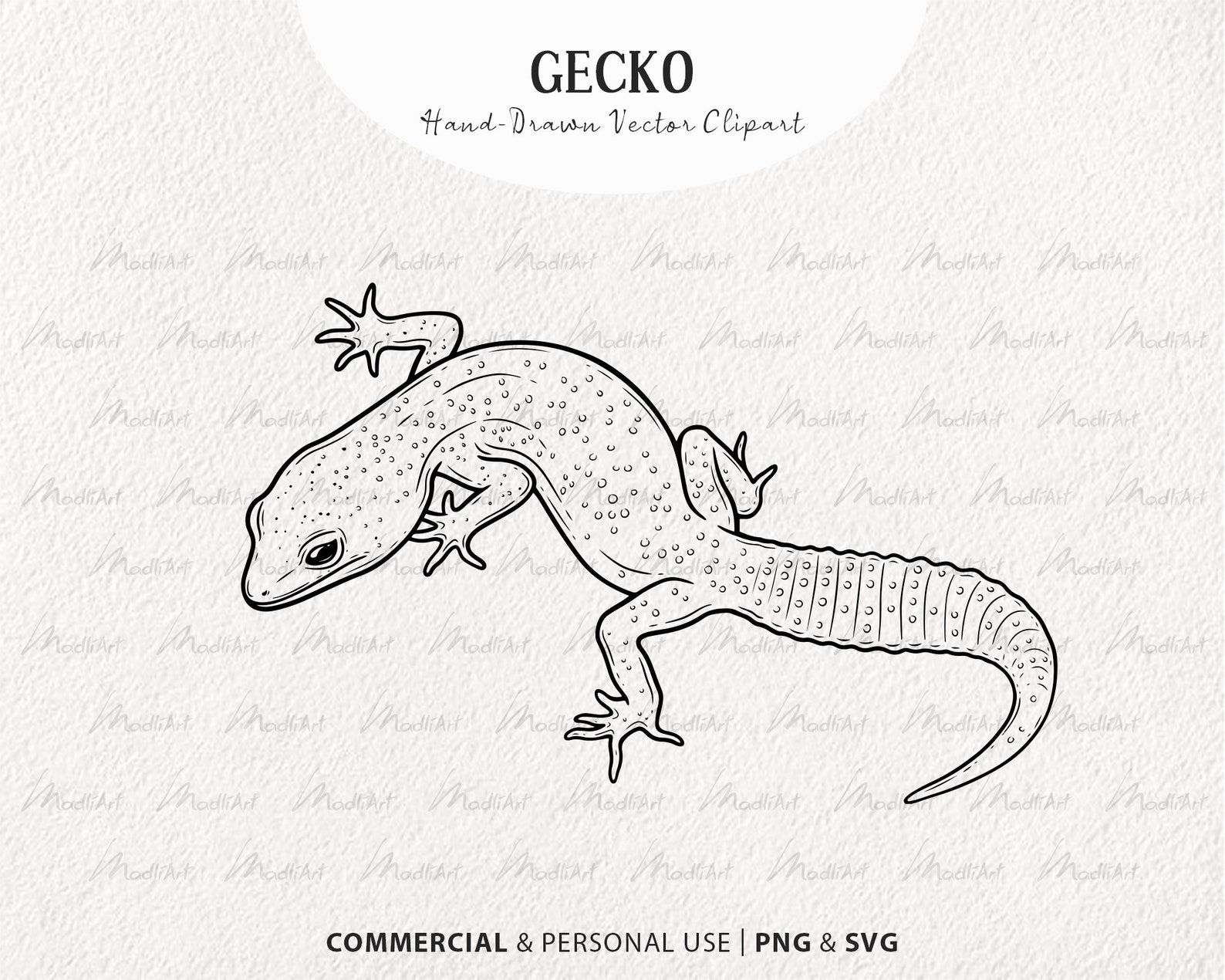 Gecko SVG Clipart. Lizard Vector Drawing. Leopard Gecko, Crested Gecko ...