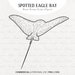 Spotted Eagle Ray SVG Clipart. Ray Fish Svg Illustration. Manta Ray ...