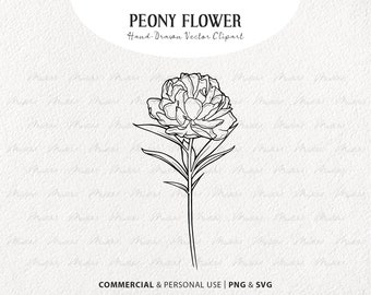 Spring Flower SVG Clipart Bundle. 8 Vector Botanical Line - Etsy