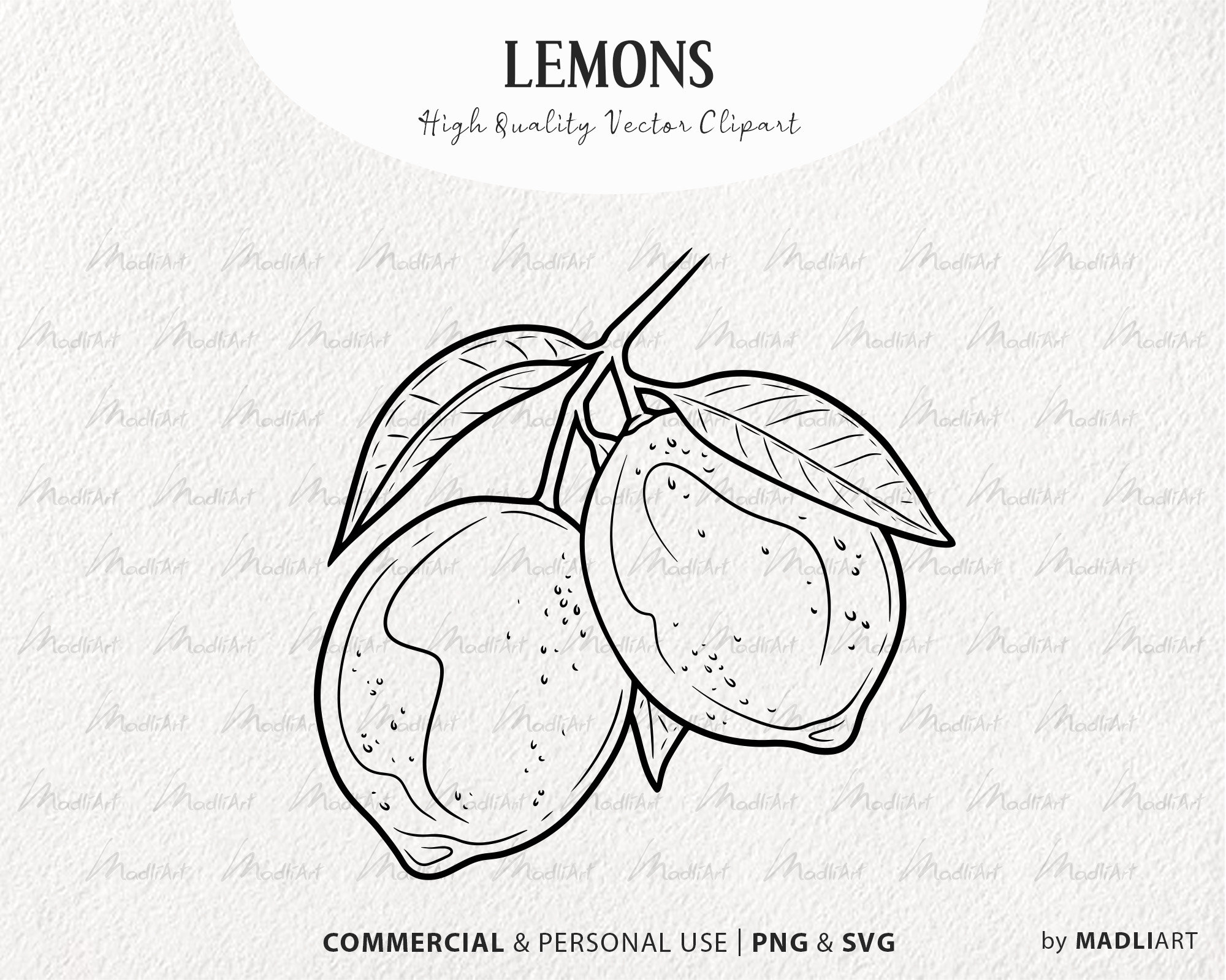 Lemon SVG Clipart. Vector Lemon. Lemon Tree Fruits. Citrus Slice Clipart. Lemonade Line ...