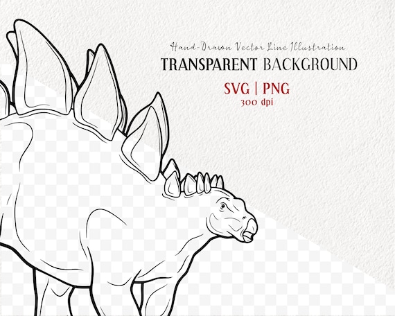 Stegosaurus Stamp Clipart