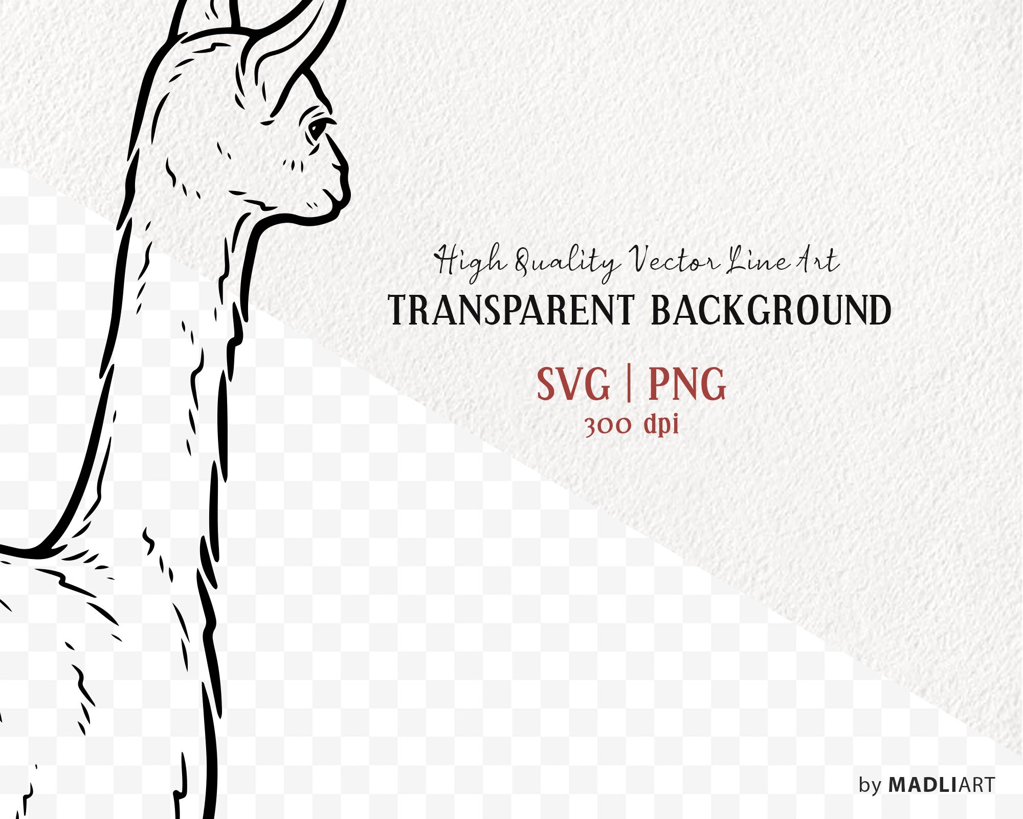 Llama SVG Clipart. Alpaca SVG Line Drawing. Llama Vector - Etsy