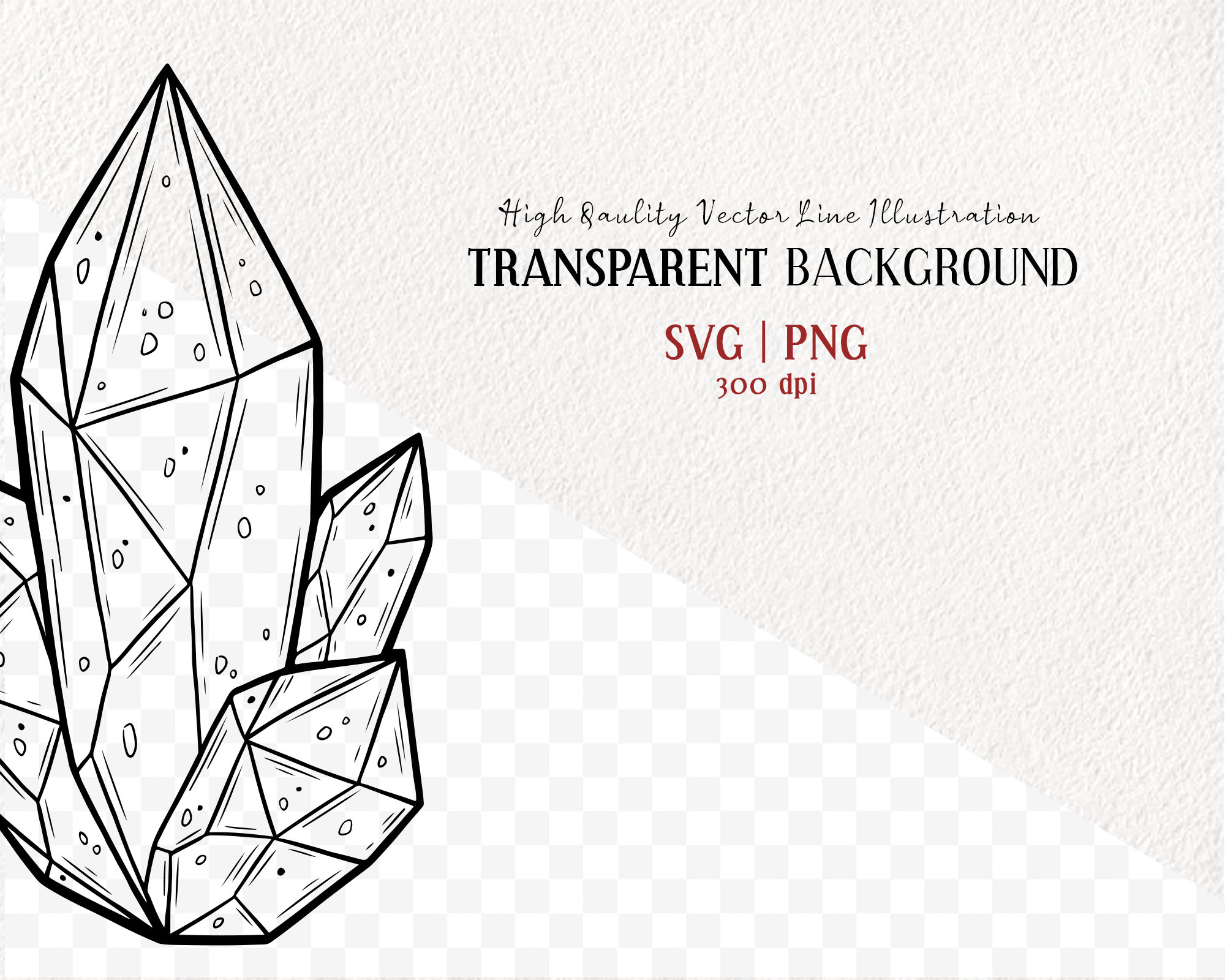 Crystal Vector Clipart. Celestial Gemstone SVG Outline. Spiritual Gem ...