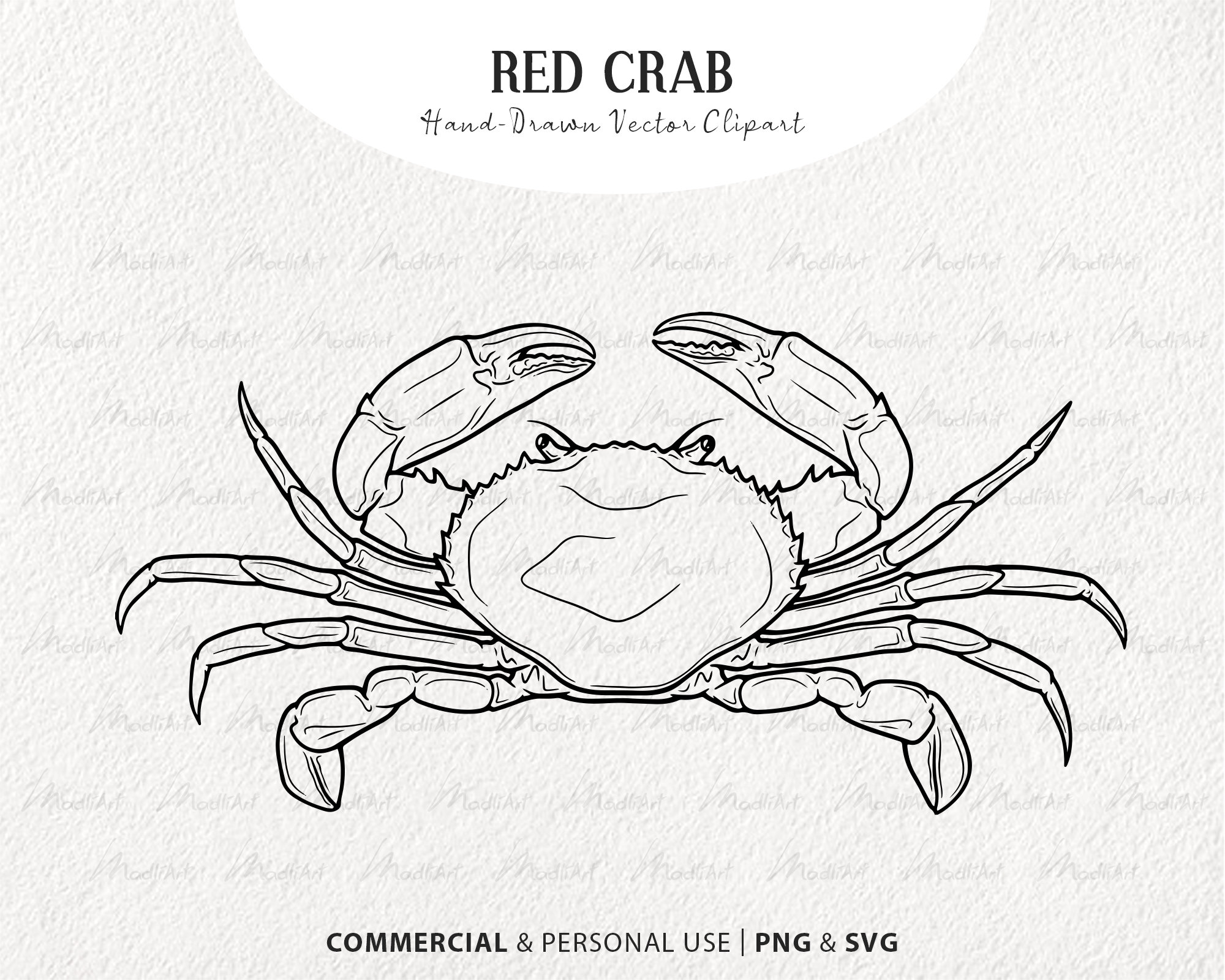 Rode Krab Clipart