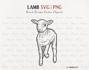 Sheep SVG Clipart. Sheep Clipart Line Drawing. Sheep Vector Outline ...
