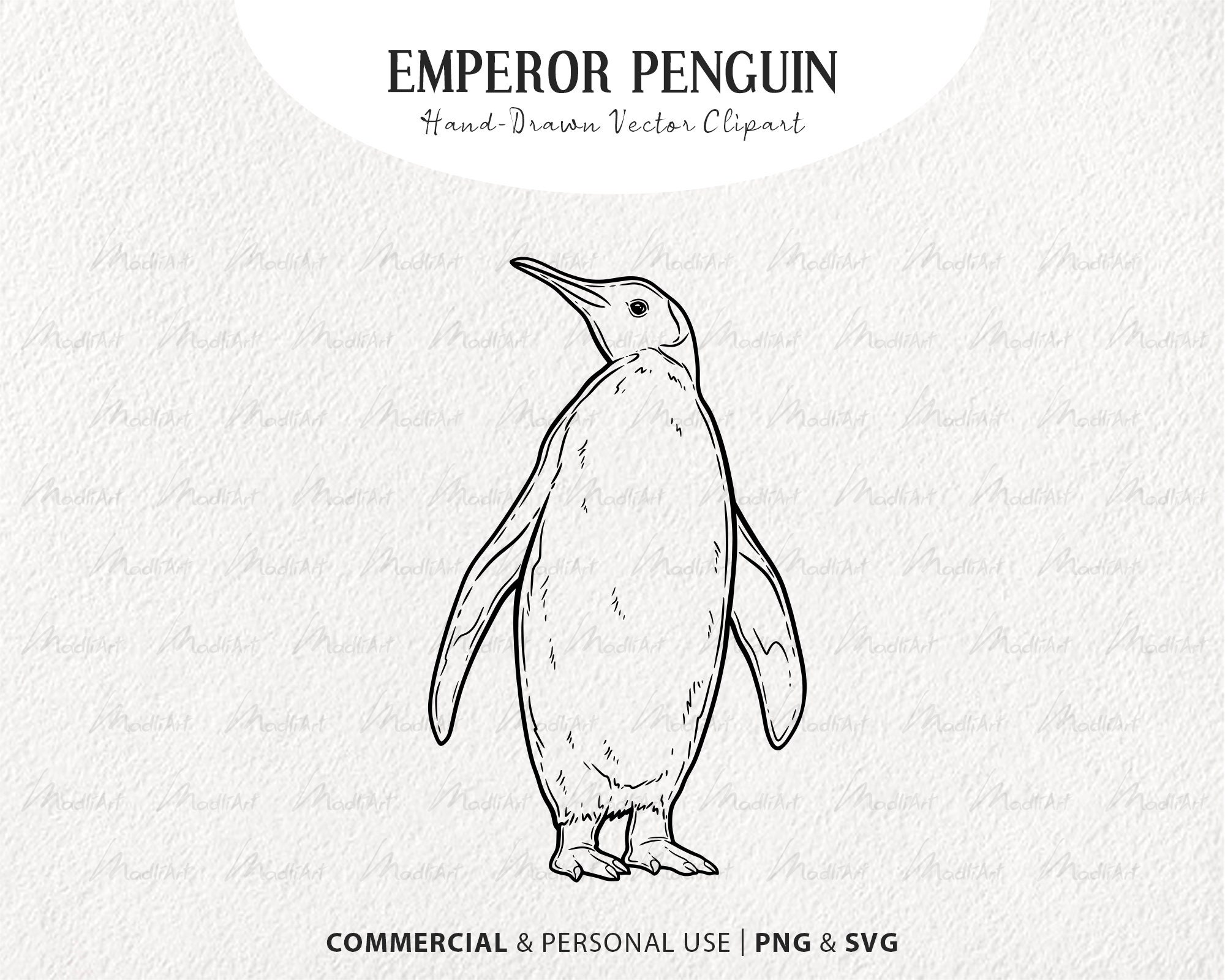 Emperor Penguin Clipart Black And White