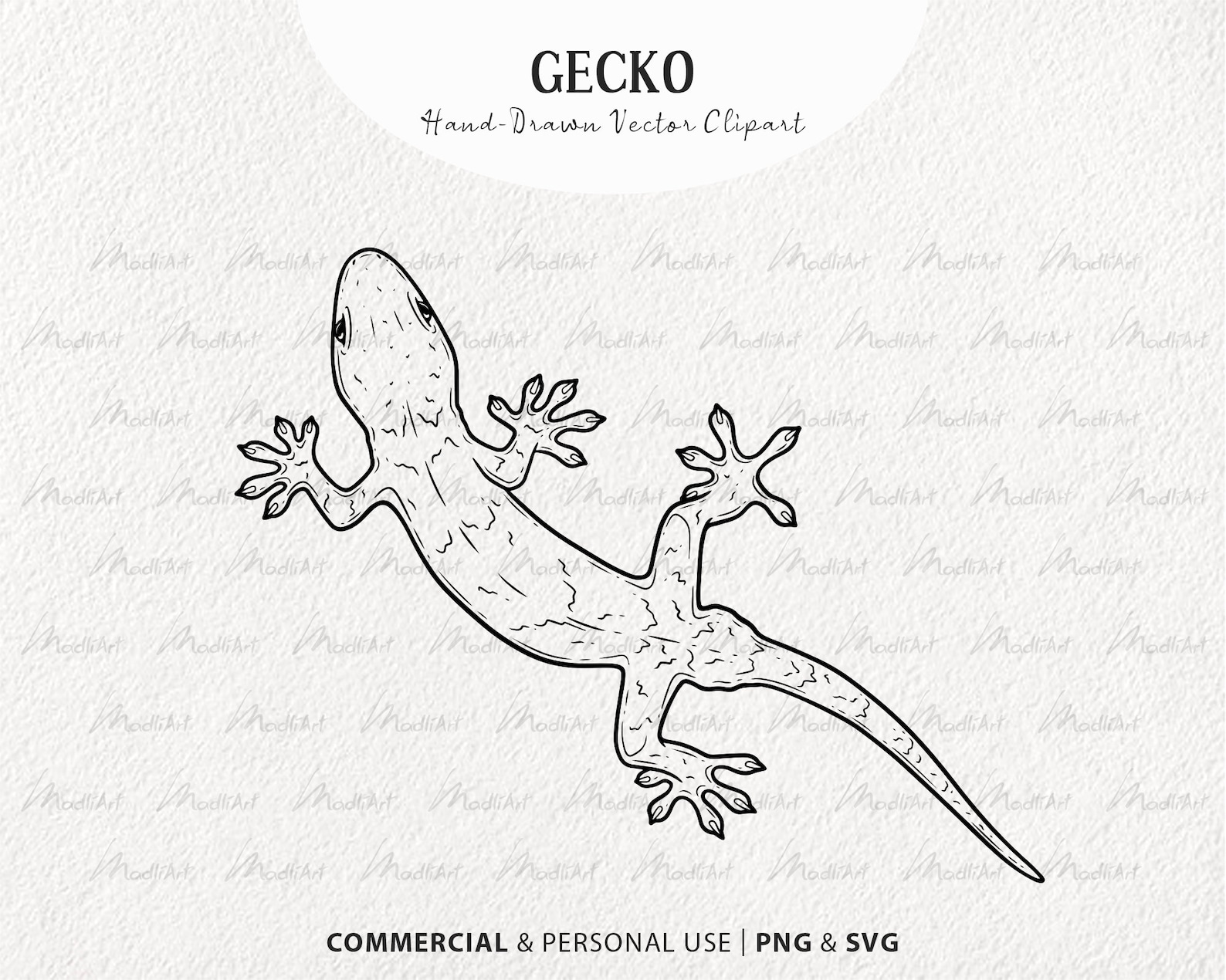 Gecko SVG Clipart. Lizard Vector Drawing. Leopard Gecko - Etsy
