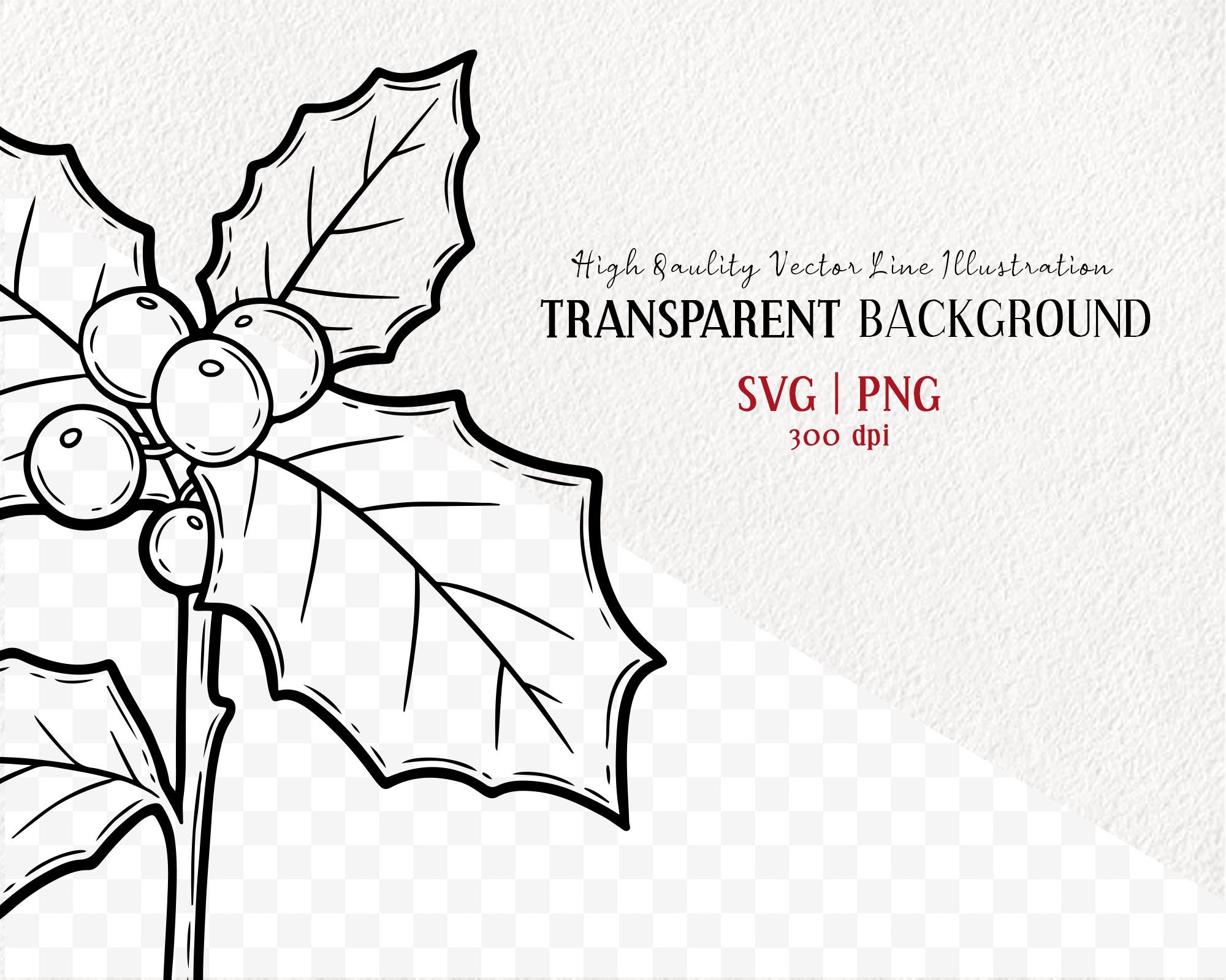 Holly SVG Clipart. Holly Vector Leaves. Christmas Mistletoe Svg Leaves ...