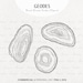 3 Geode Vector Clipart Set. Celestial Gemstone SVG Outline. Spiritual ...