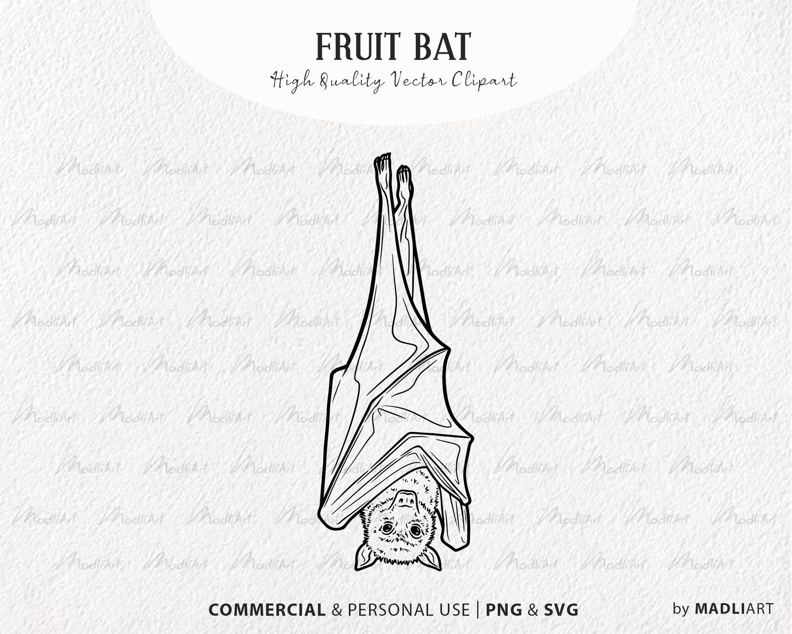 Obst-Fledermaus SVG Clipart. Hängende Fledermaus-Vektorgrafiken ...