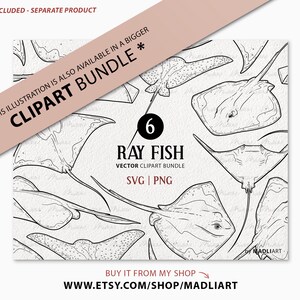 Whiptail Stingray SVG Clipart. Ray Fish Svg Illustration. Stingray ...
