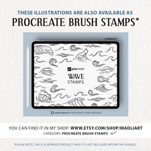 32 Waves Vector Clipart. Hand Drawn Wave Line Graphics. Beach - Etsy