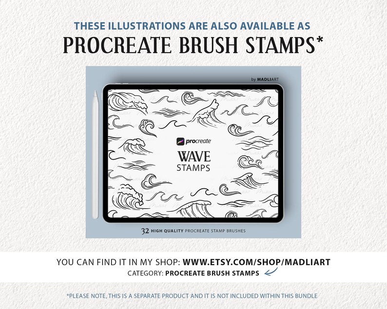 32 Waves Vector Clipart. Hand Drawn Wave Line Graphics. Beach - Etsy