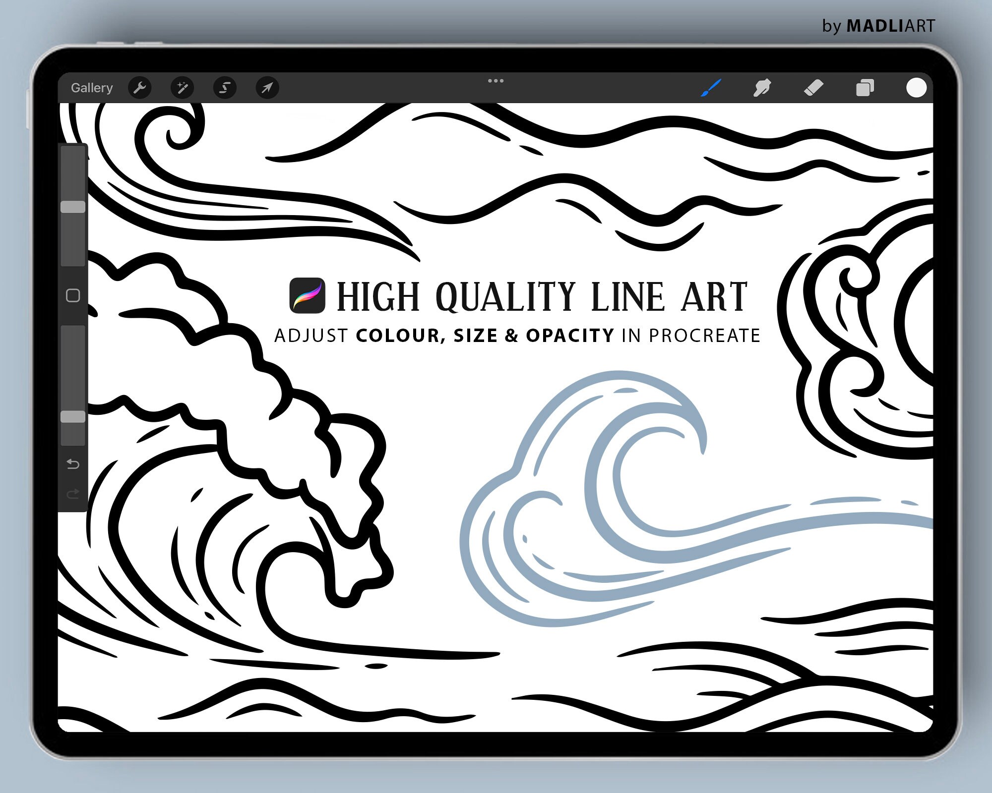 32 Procreate Wave Stamps. Ocean Wave Tattoo Design. Sea Water - Etsy