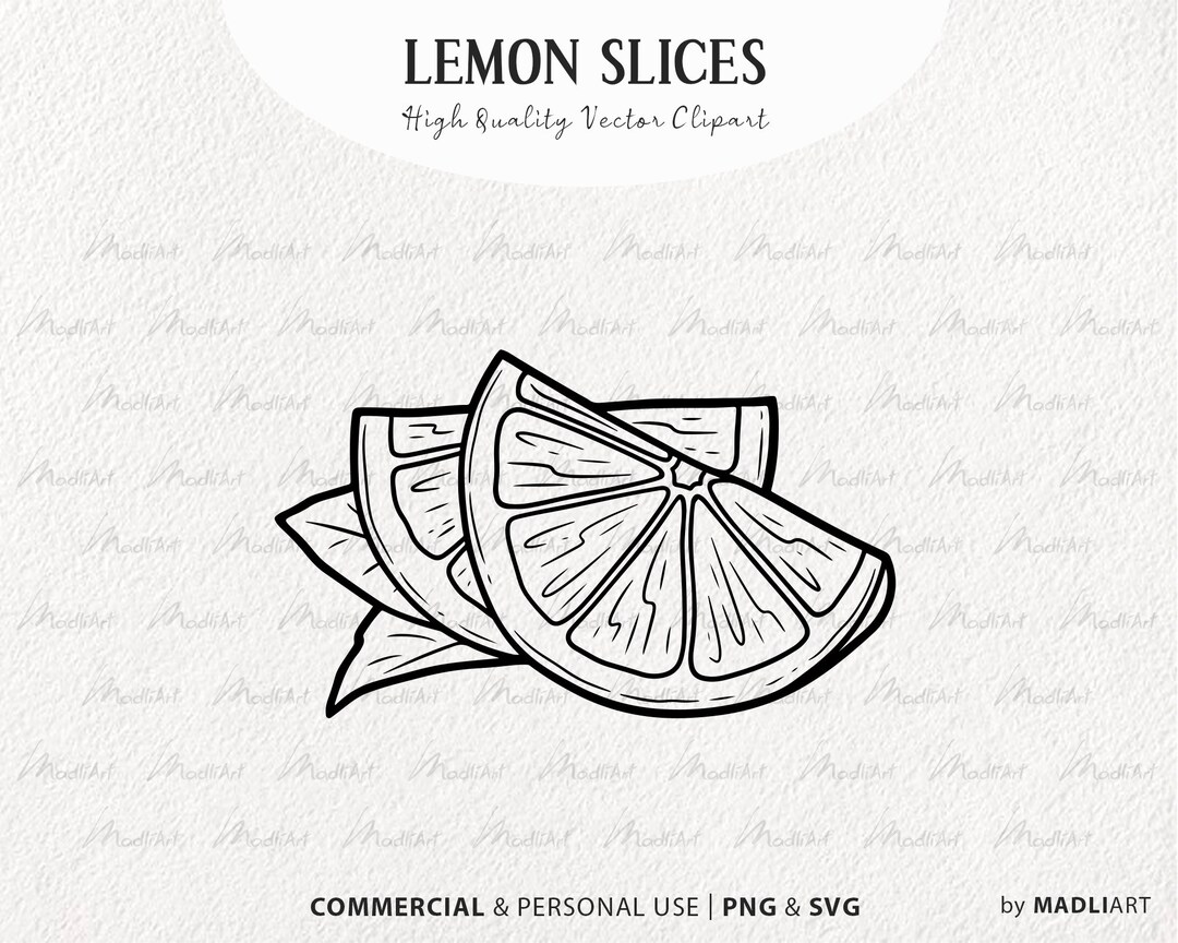 Lemon SVG Clipart. Vector Lemon. Lemon Tree Fruits. Citrus Slice ...