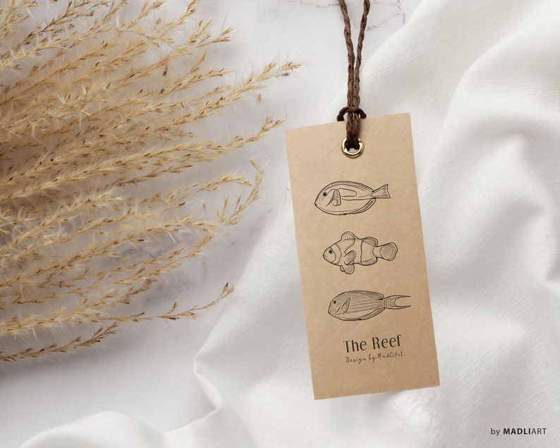 6 Procreate Coral Reef Fish Stamps. Tropical Fish Tattoo - Etsy