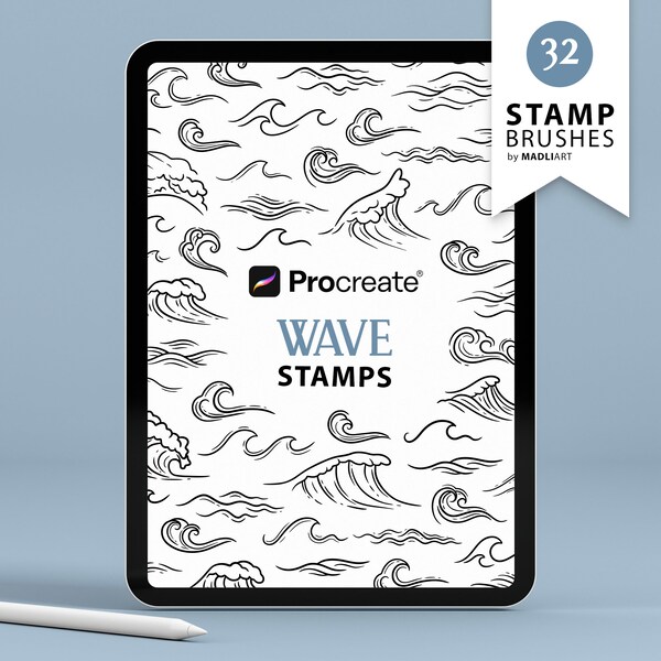 Ocean Wave Stamp - Etsy