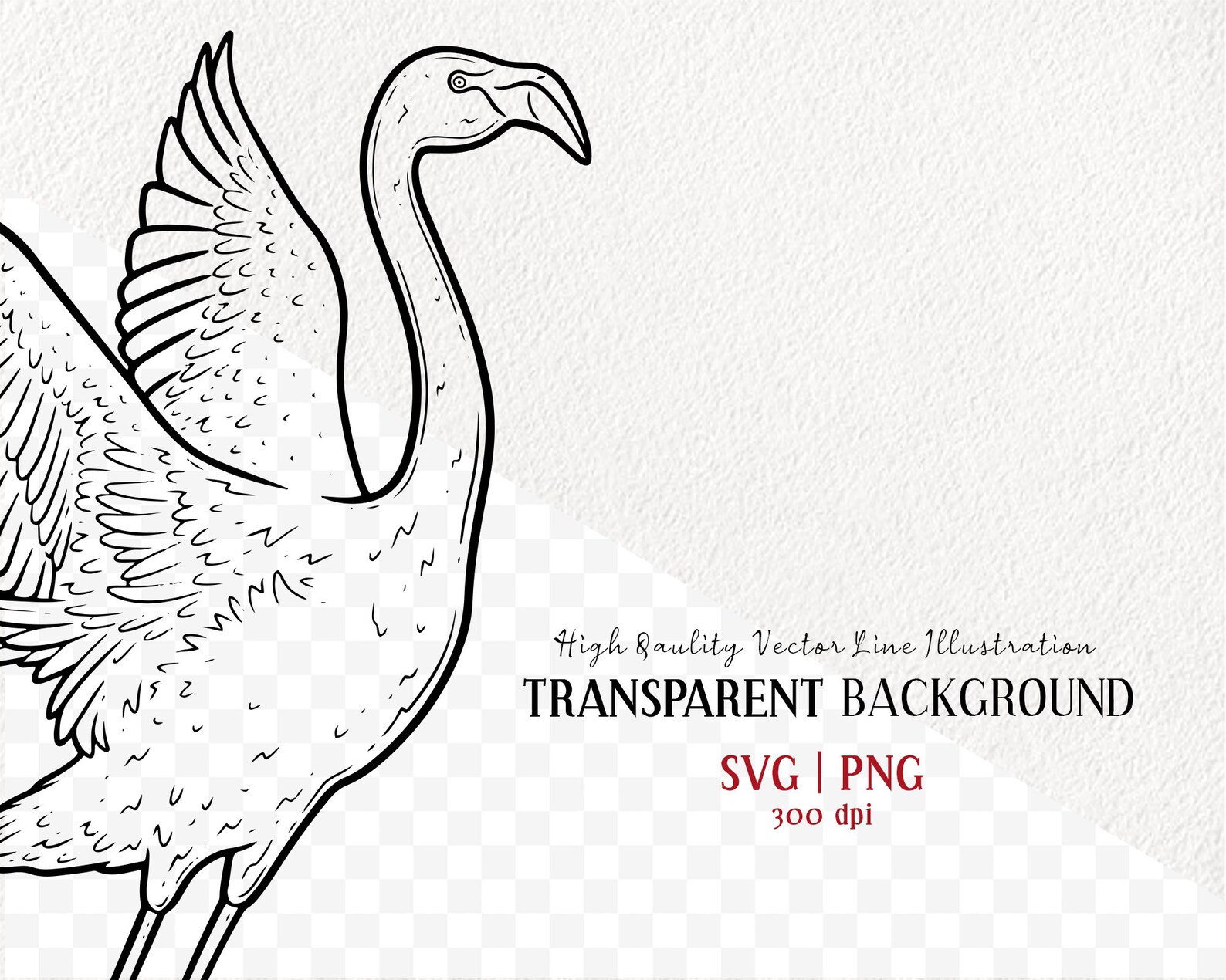 Flamingo Vector Clipart. Hawaii Bird SVG Outline. Tropical - Etsy