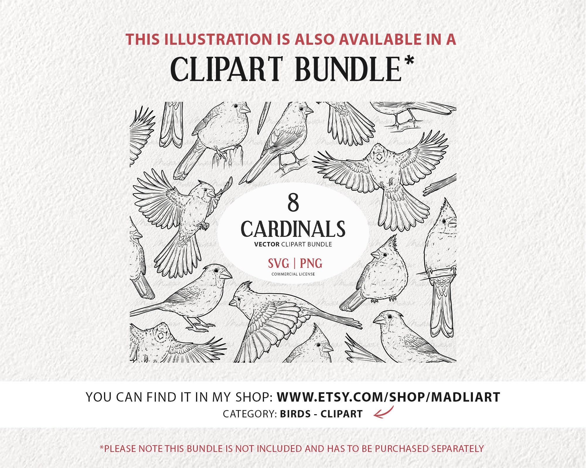 Cardinal Vector Clipart Bundle. Little Red Birds. Flying Birds - Etsy