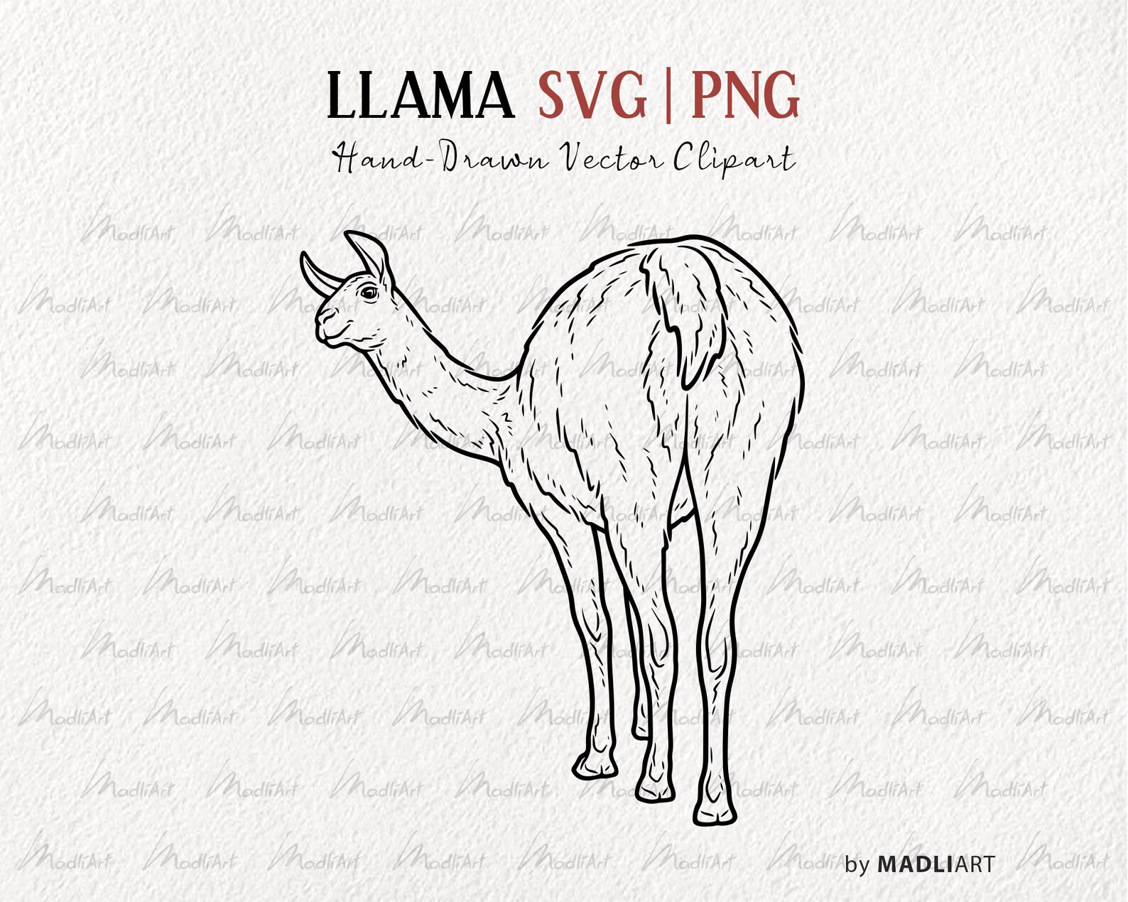 Llama SVG Clipart. Alpaca SVG Line Drawing. Llama Vector Drawing. Llama ...