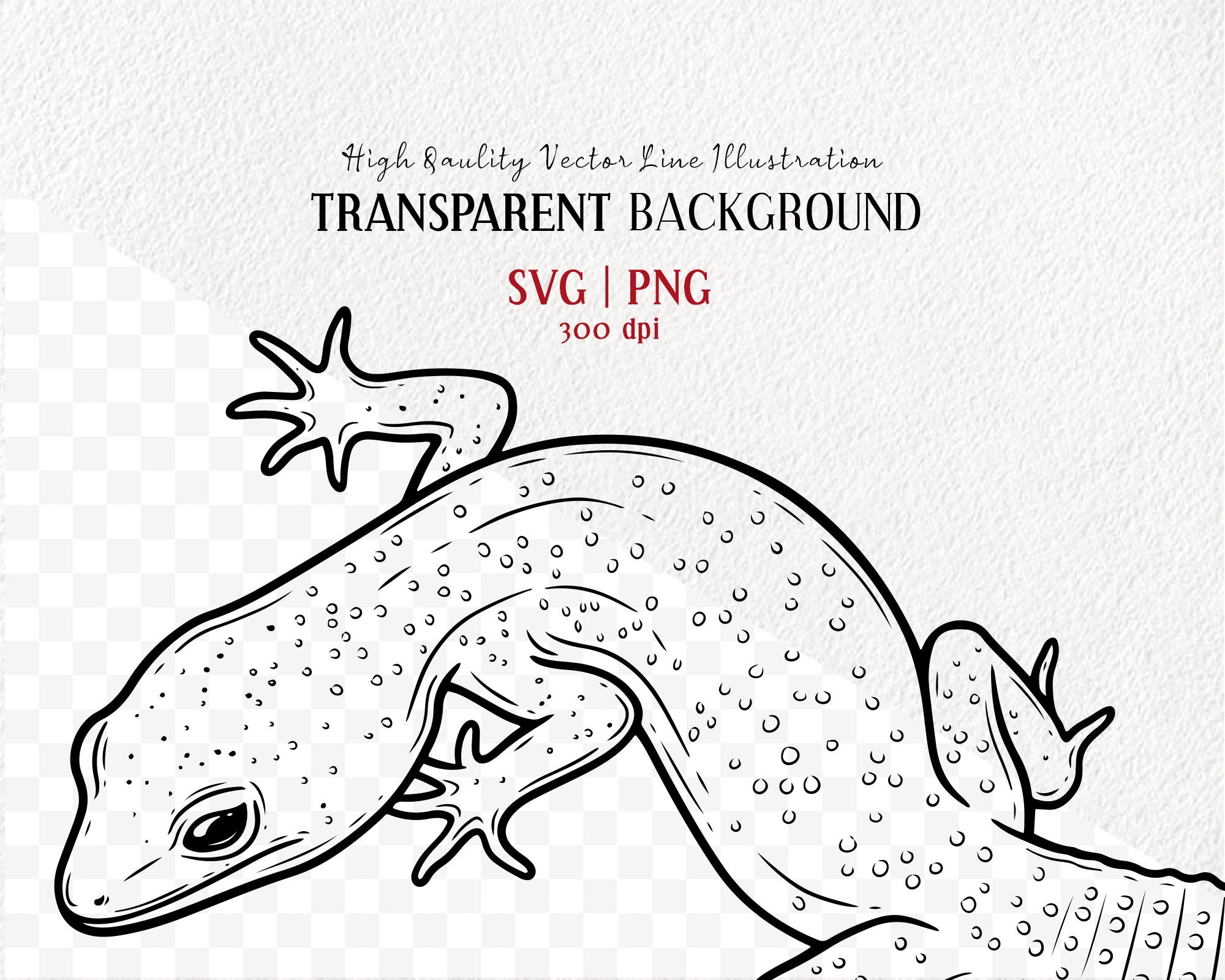 Gecko SVG Clipart. Lizard Vector Drawing. Leopard Gecko, Crested Gecko ...