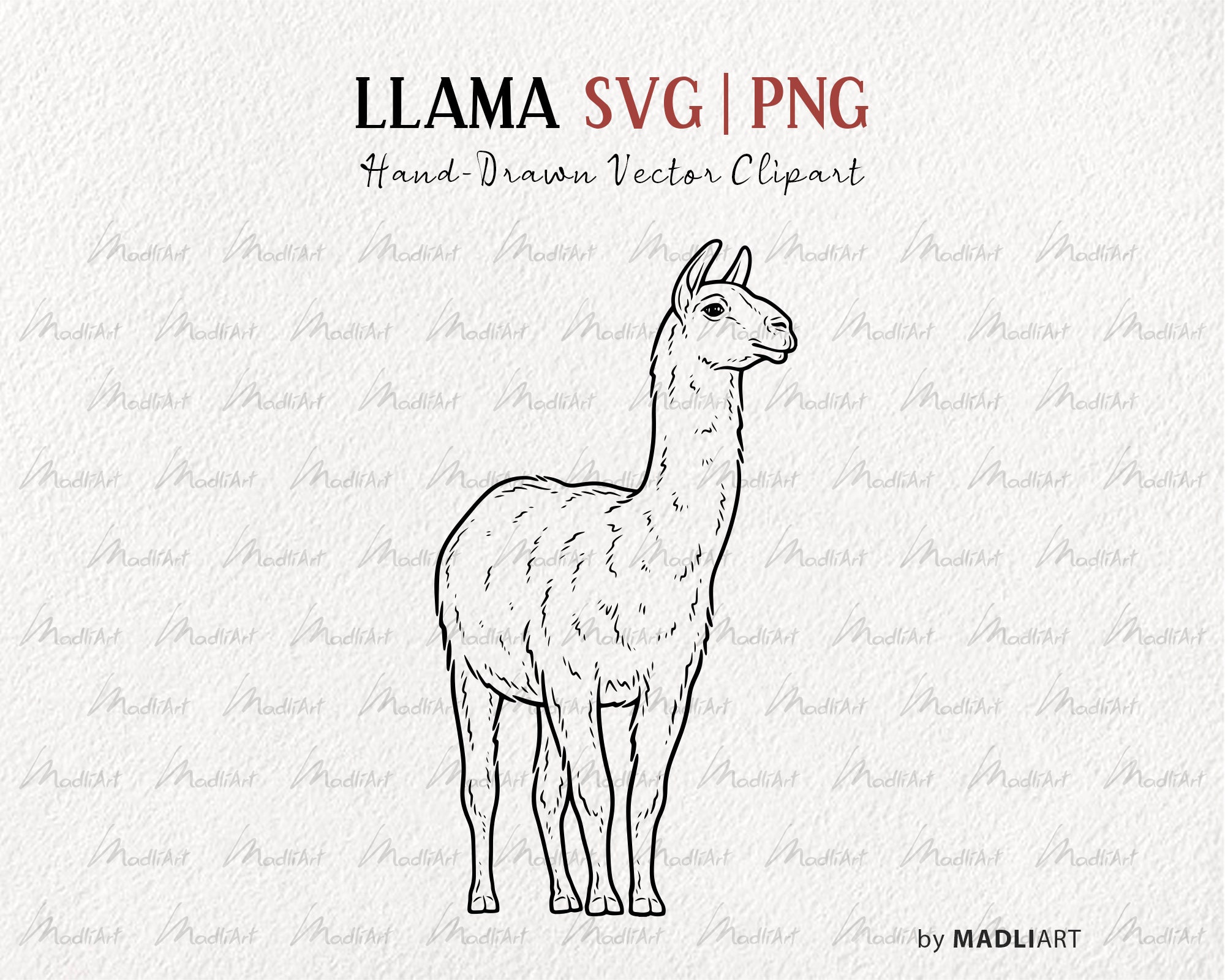 Llama SVG Clipart. Alpaca SVG Line Drawing. Llama Vector Drawing. Llama ...