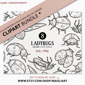 Ladybug SVG Clipart. Lady Bug Vector Outline Stamp. Cute Love Bug ...