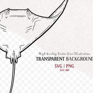 Mobula Ray SVG Clipart. Ray Fish Svg Illustration. Stingray Vector Art ...