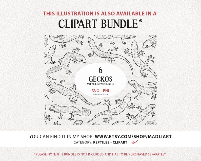 Gecko SVG Clipart. Lizard Vector Drawing. Leopard Gecko, Crested Gecko ...