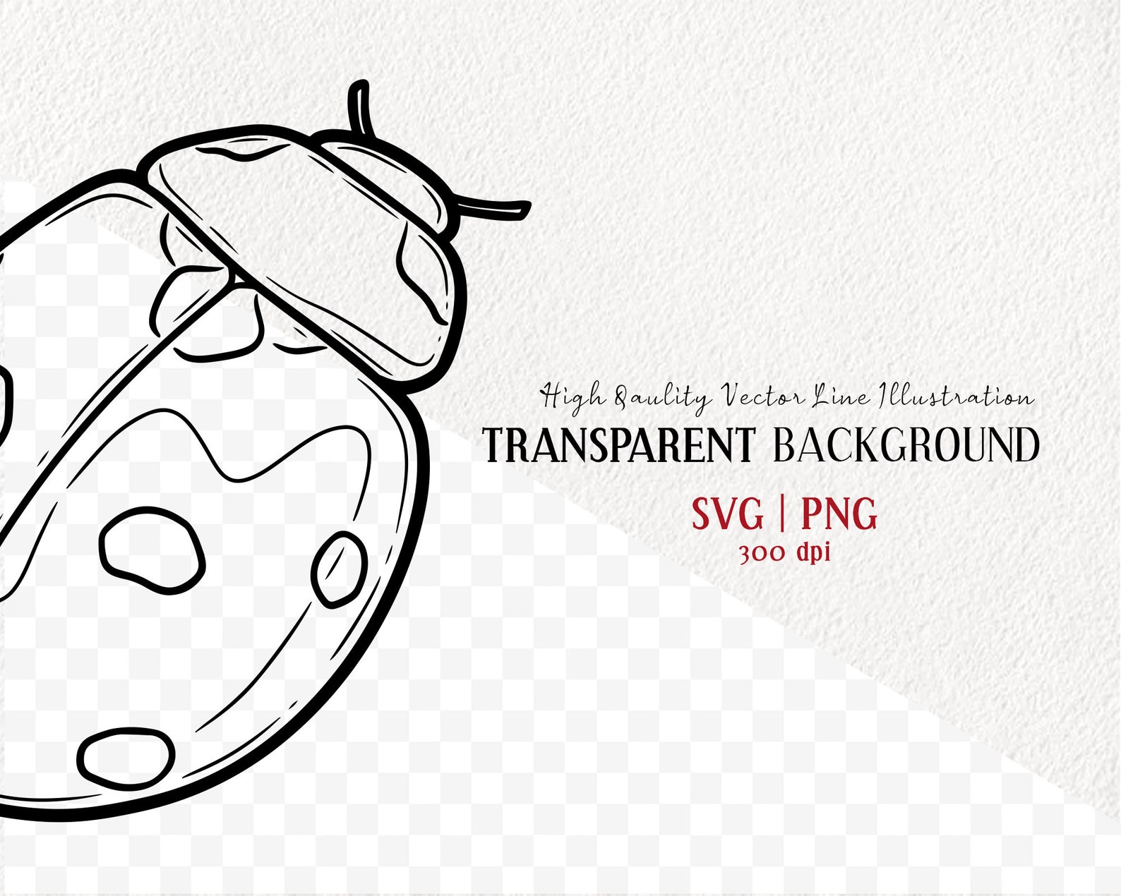 Ladybug SVG Clipart. Lady Bug Vector Outline Stamp. Cute Love Bug ...