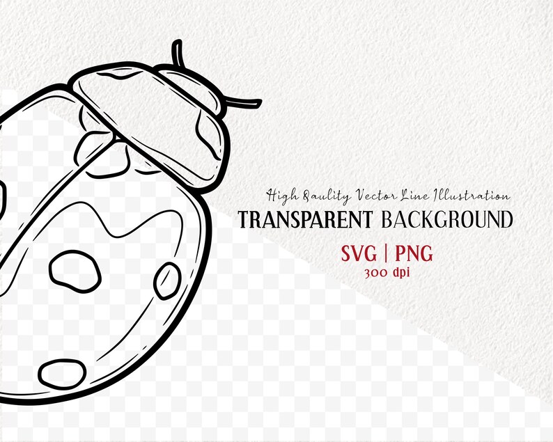 Ladybug SVG Clipart. Lady Bug Vector Outline Stamp. Cute Love Bug ...