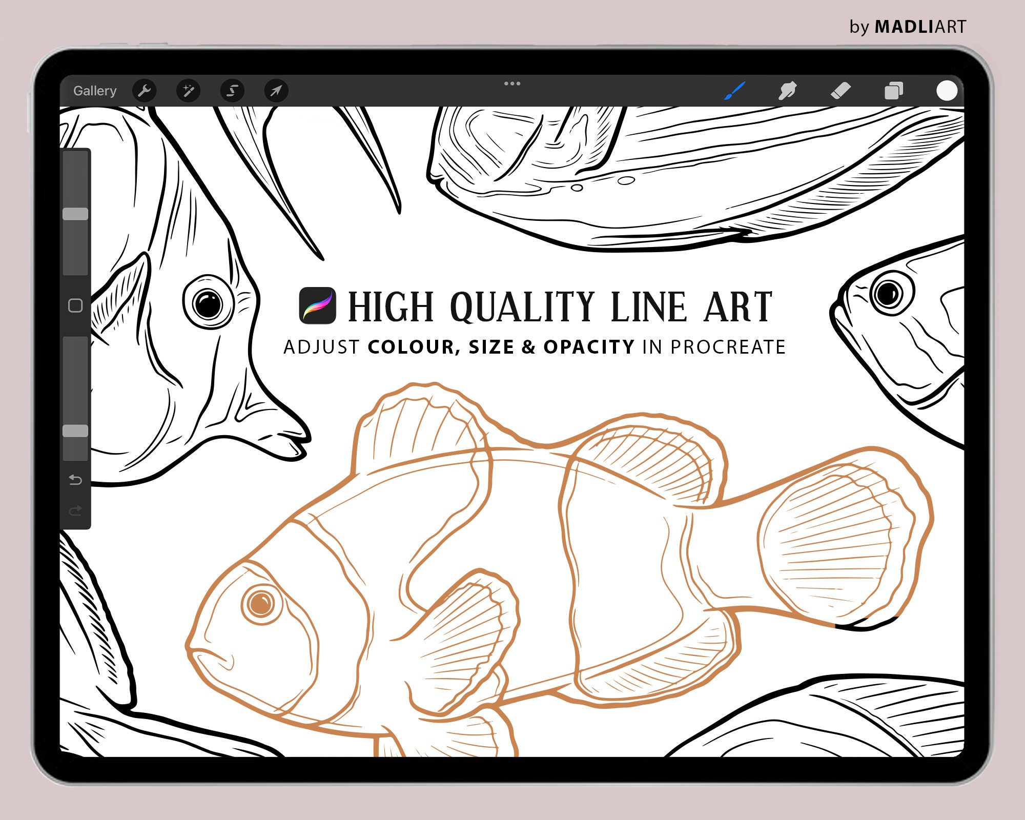 6 Procreate Coral Reef Fish Stamps. Tropical Fish Tattoo - Etsy