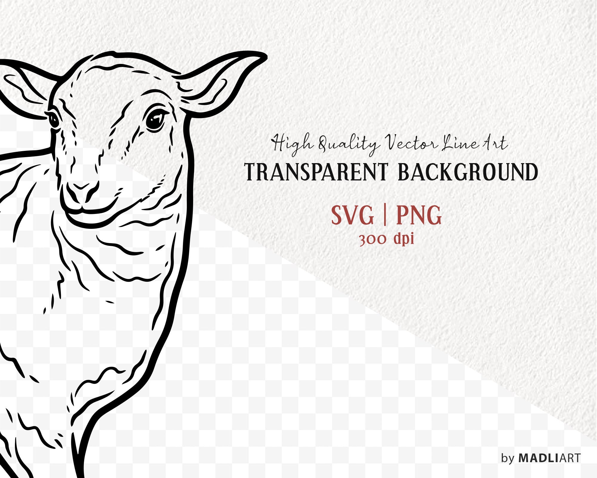 Sheep SVG Clipart. Sheep Vector Line Art. Baby Sheep Clipart Drawing ...