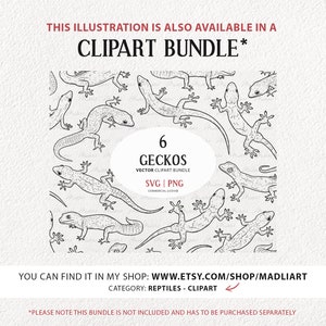Gecko SVG Clipart. Lizard Vector Drawing. Leopard Gecko, Crested Gecko ...