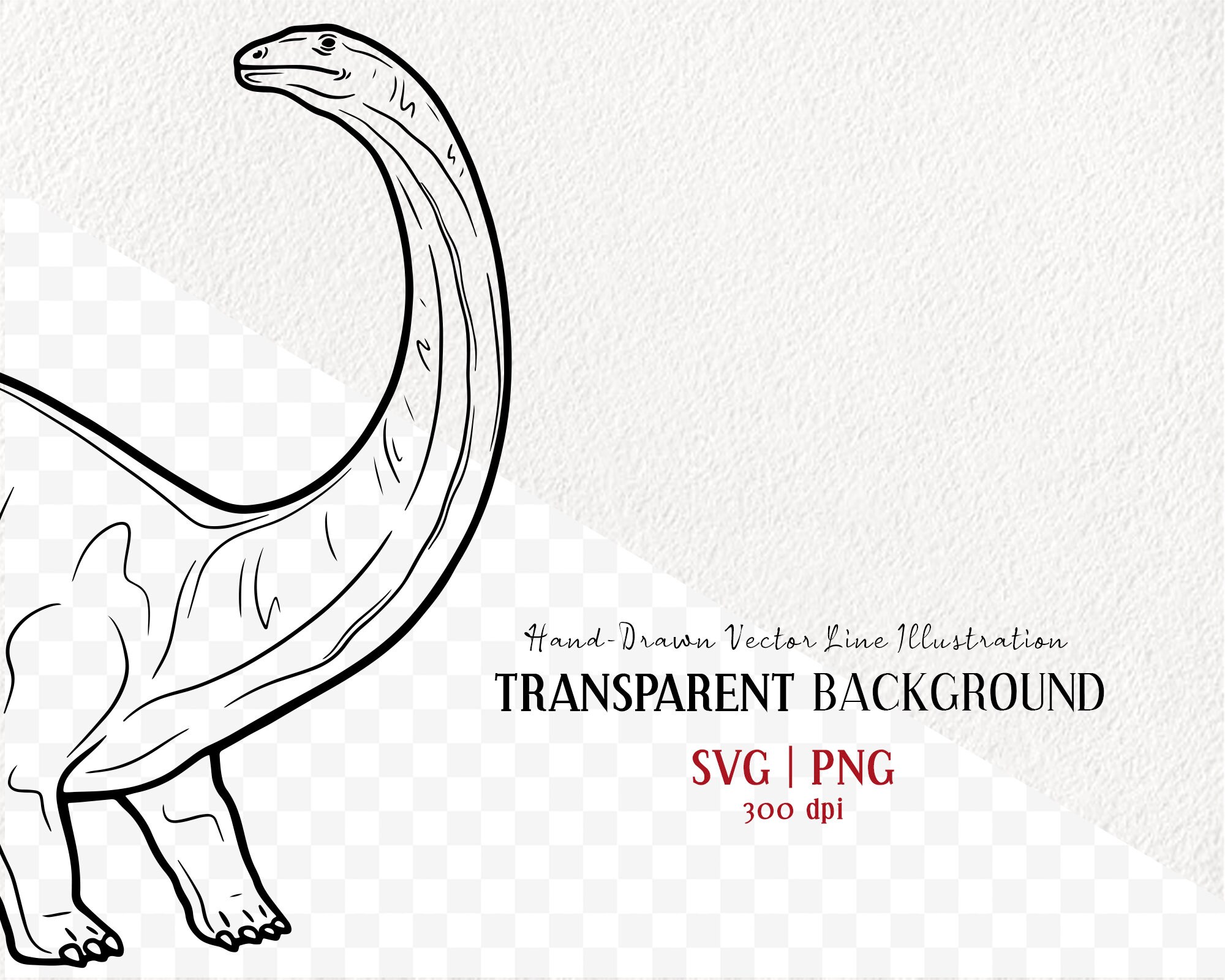 Brontosaurus Dinosaur SVG Clipart. Flying Dinosaur Vector Line Art ...