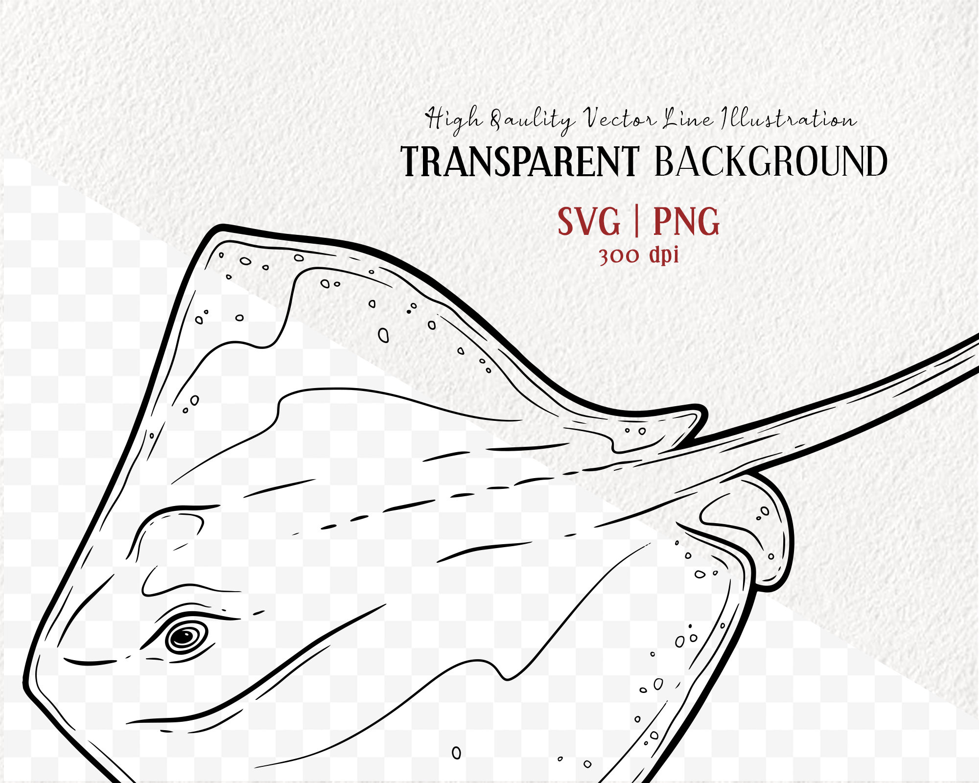 Whiptail Stingray SVG Clipart. Ray Fish Svg Illustration. Stingray ...