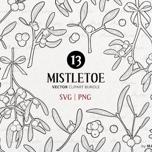 Mistletoe Svg - Etsy