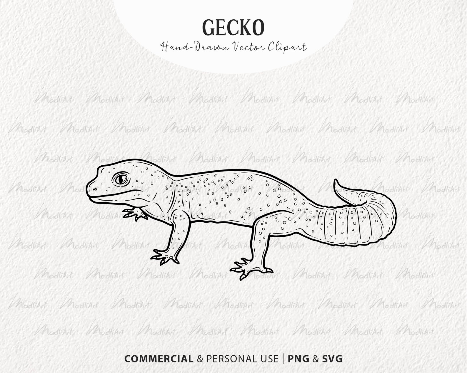 Gecko SVG Clipart. Lizard Vector Drawing. Leopard Gecko - Etsy