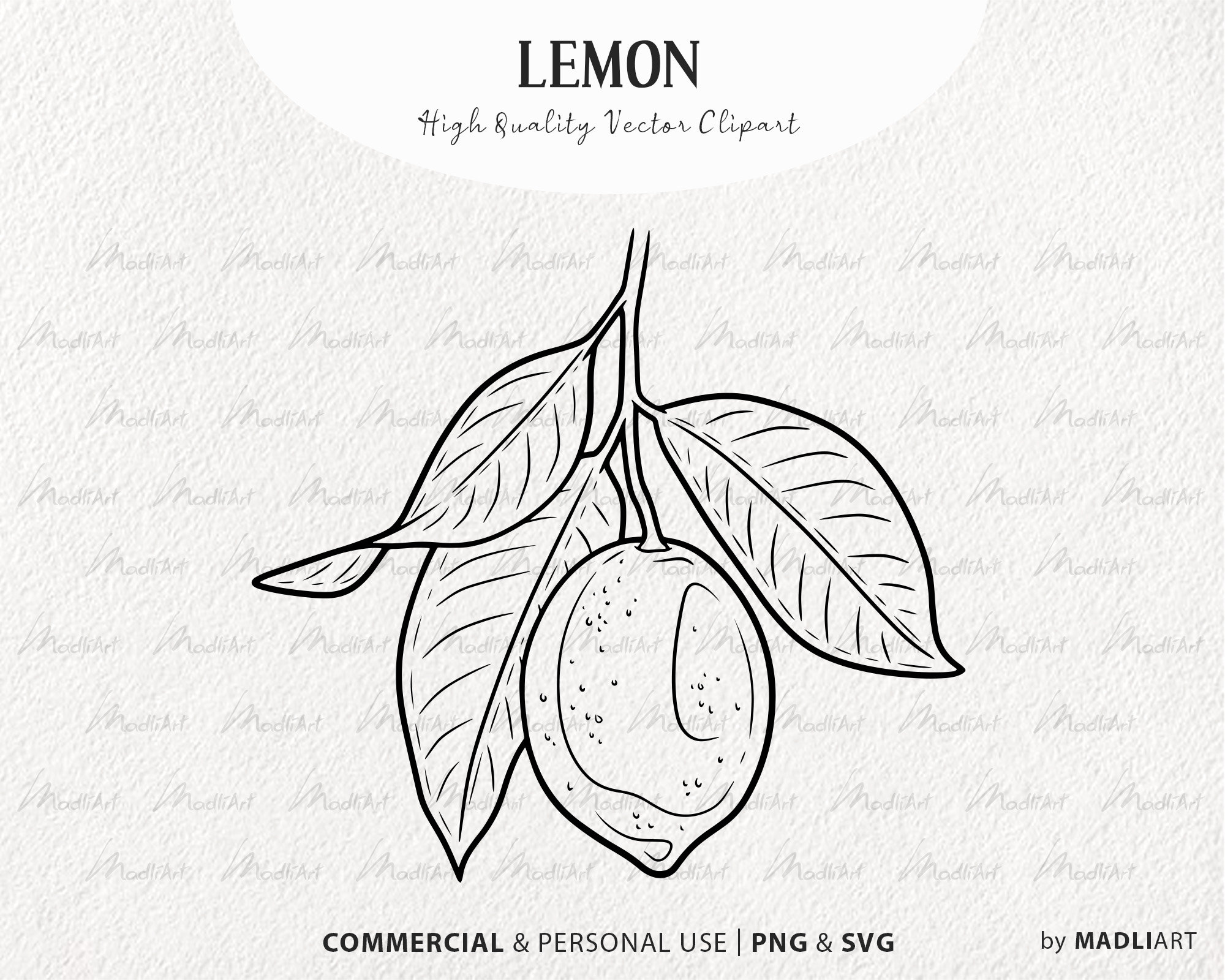 Lemon SVG Clipart. Vector Lemon. Lemon Tree Fruits. Citrus - Etsy