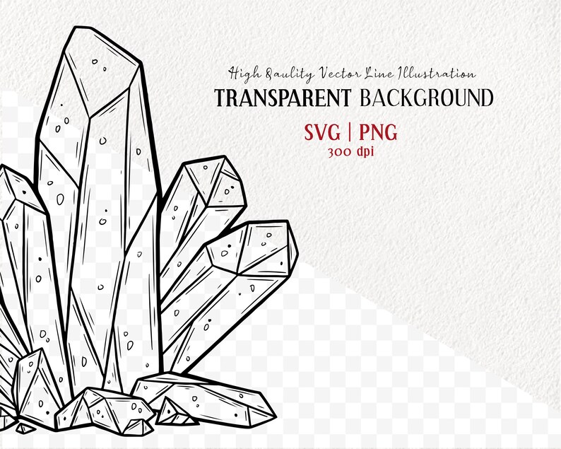 Imágenes prediseñadas SVG de cristal. Contorno vectorial de piedras ...