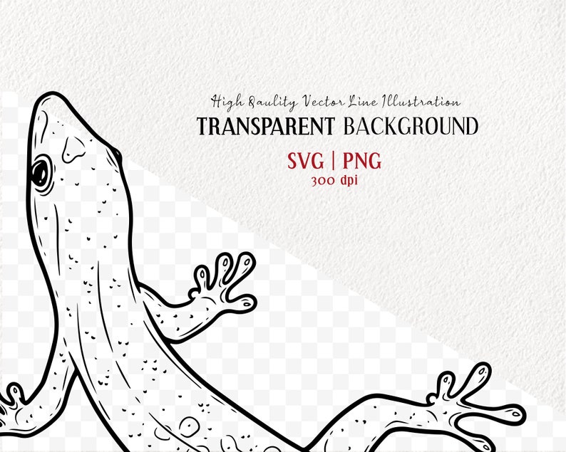 Gecko SVG Clipart. Lizard Vector Drawing. Leopard Gecko - Etsy