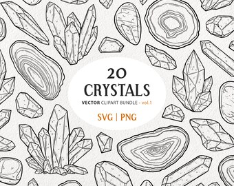 Gemstone Line Art - Etsy
