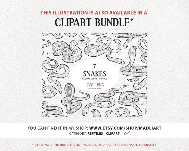 Black Kingsnake SVG Clipart. Snake Vector Drawing. Cobra Tattoo Design ...